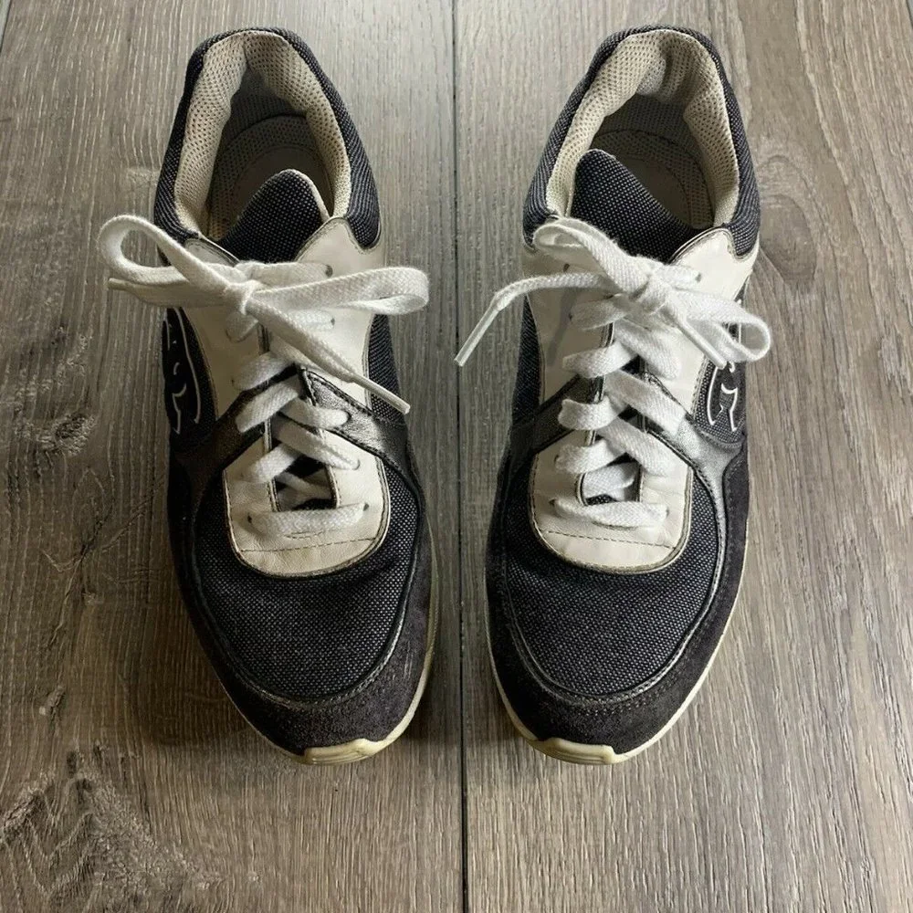 CHANEL | Shoes | Chanel Serialg26582 Cruise Cc Canvas Suede Trainer ...